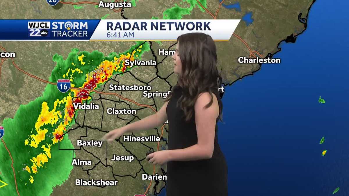 Strong thunderstorms this morning move through our area