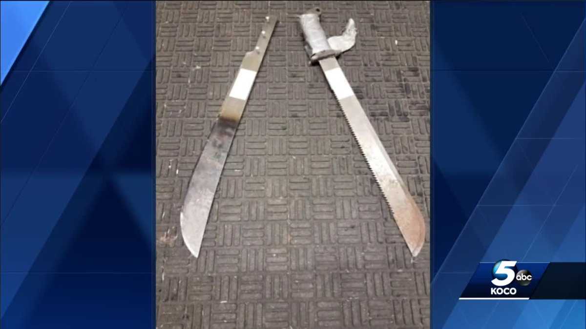 Police Man Wielding 2 Machetes Arrested After Chasing People Hitting