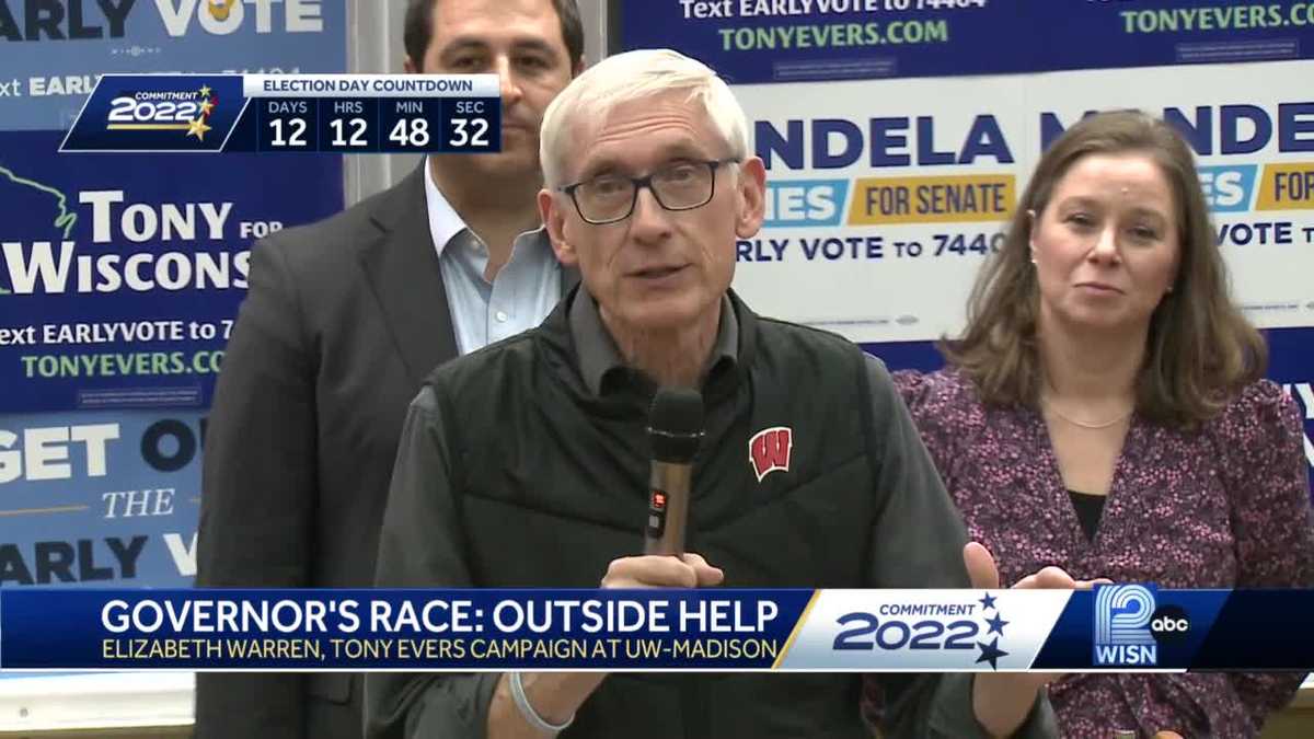 Gov. Tony Evers welcomes powerhouse supporter on campaign trail
