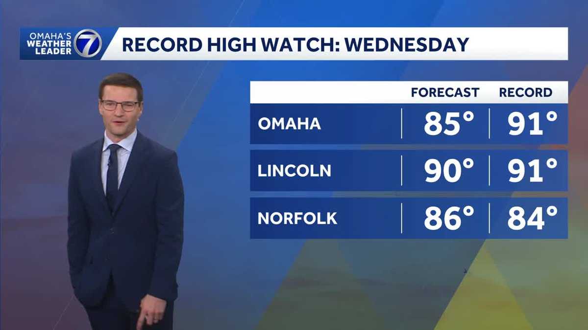 Omaha afternoon forecast for Wednesday, March 25