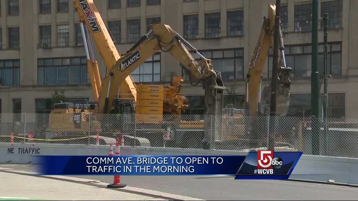 Comm Ave. Bridge to open to traffic Wednesday morning