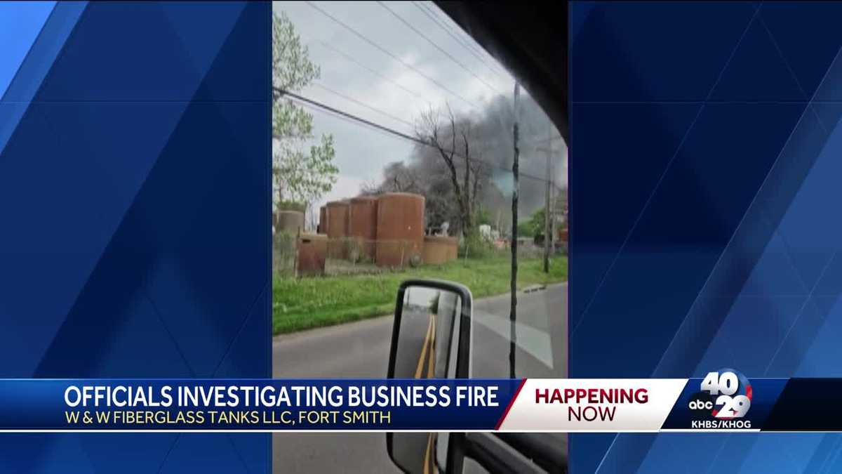 Fort Smith firefighters respond to fire at W & W Fiberglass Tank Company