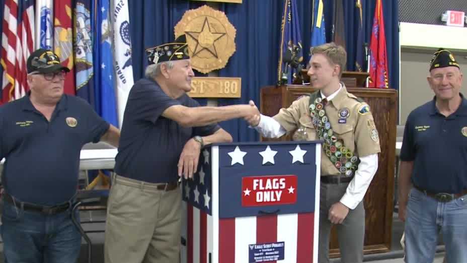 Trinity High School student honors veterans with new American flag ...
