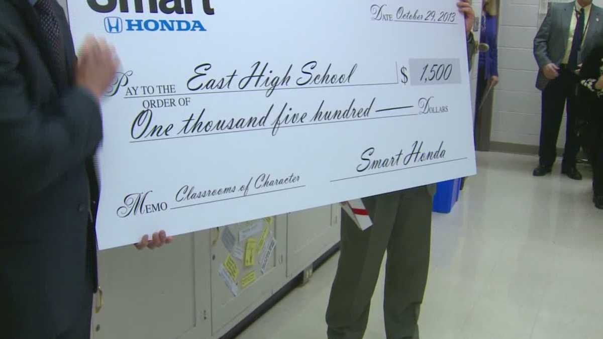 Class surprised by Character Counts Award