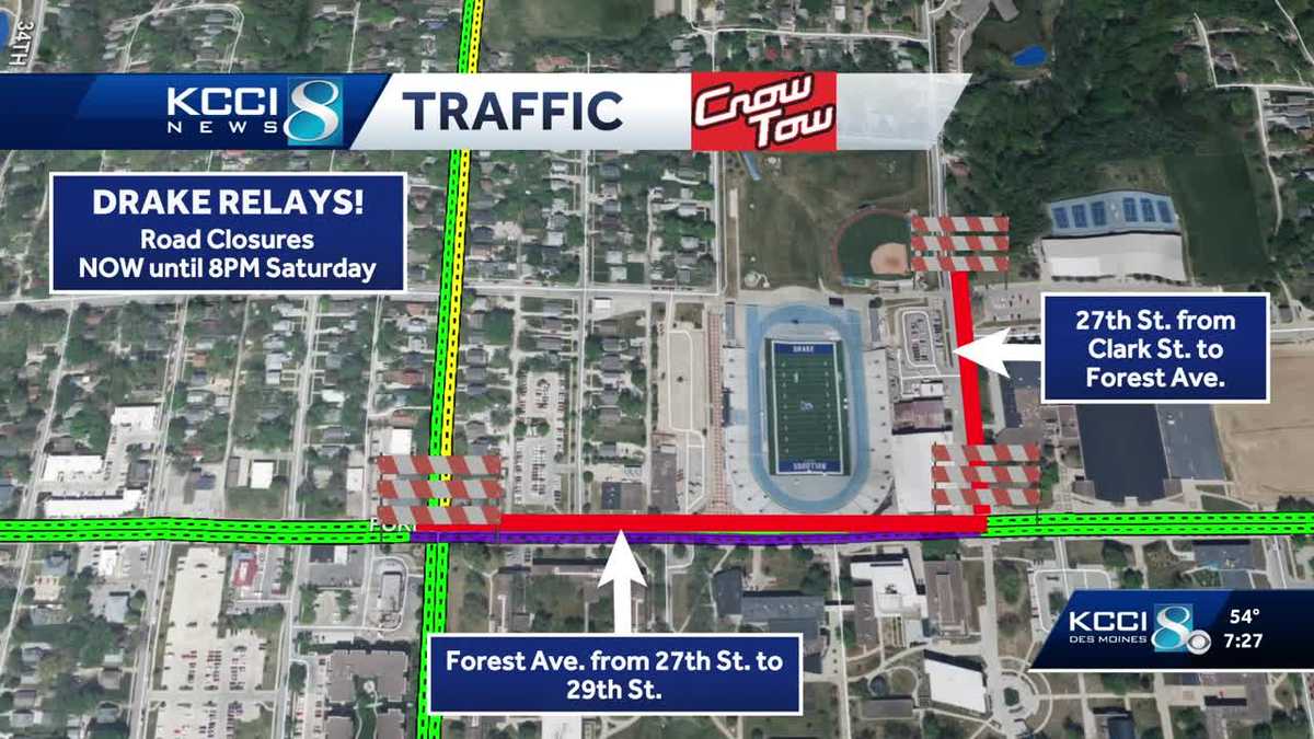 Drake Relays road closures, parking and more