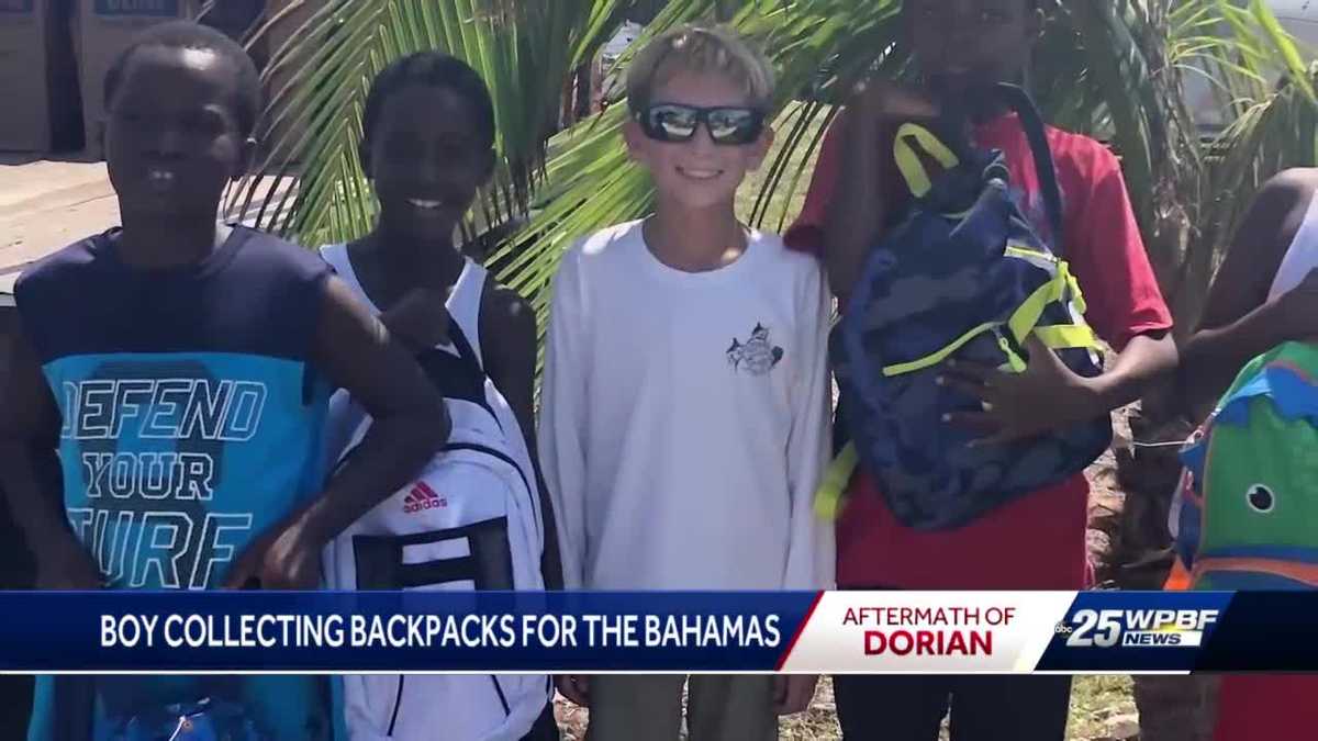 Local boy delivers backpacks filled with supplies to Bahamas