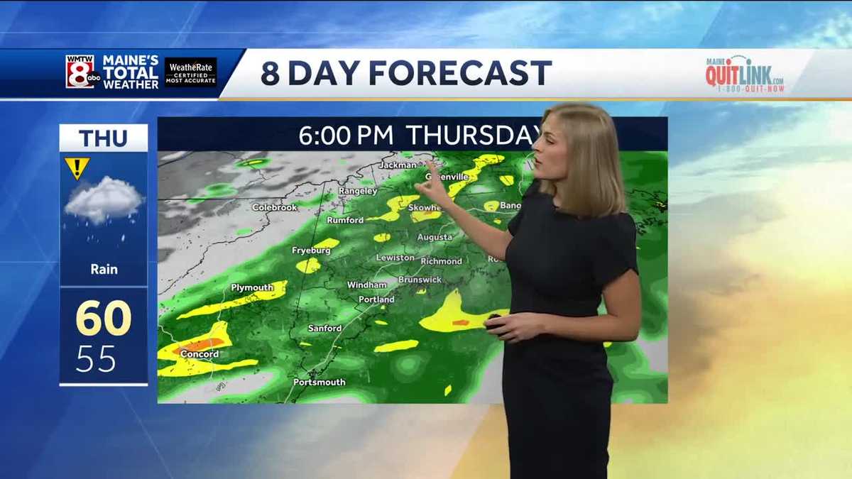 Few showers today, rain tomorrow