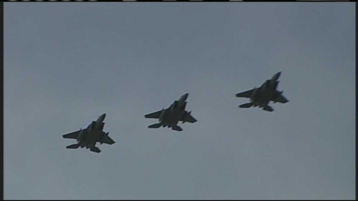 Fighter jet flyover honors local hero