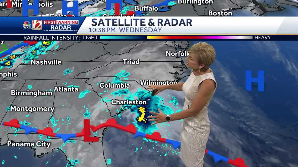 Tracking a low bringing rain into the North Carolina Thursday