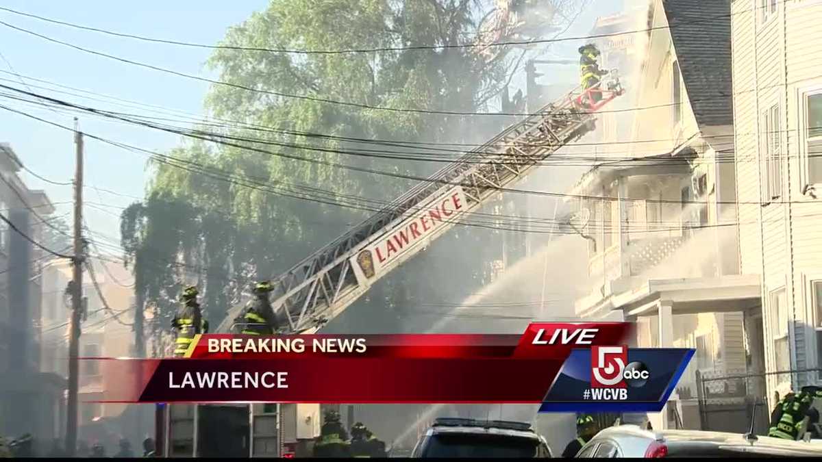 Multiple buildings destroyed by massive fire in Lawrence