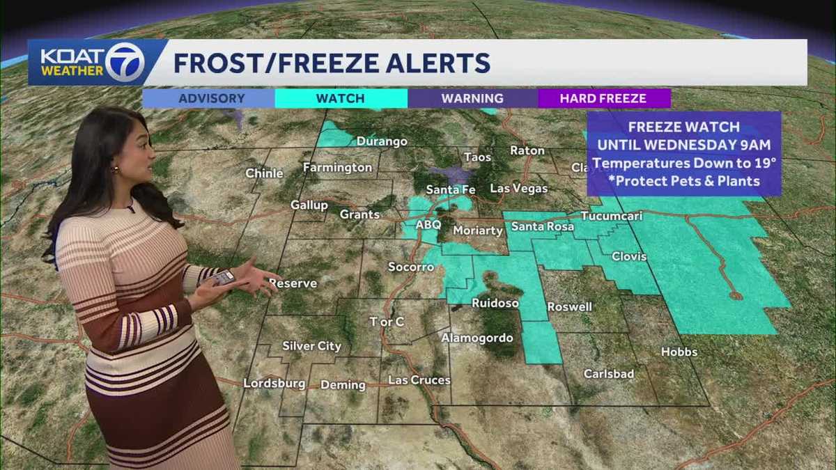Freeze possible in Albuquerque on Tuesday morning
