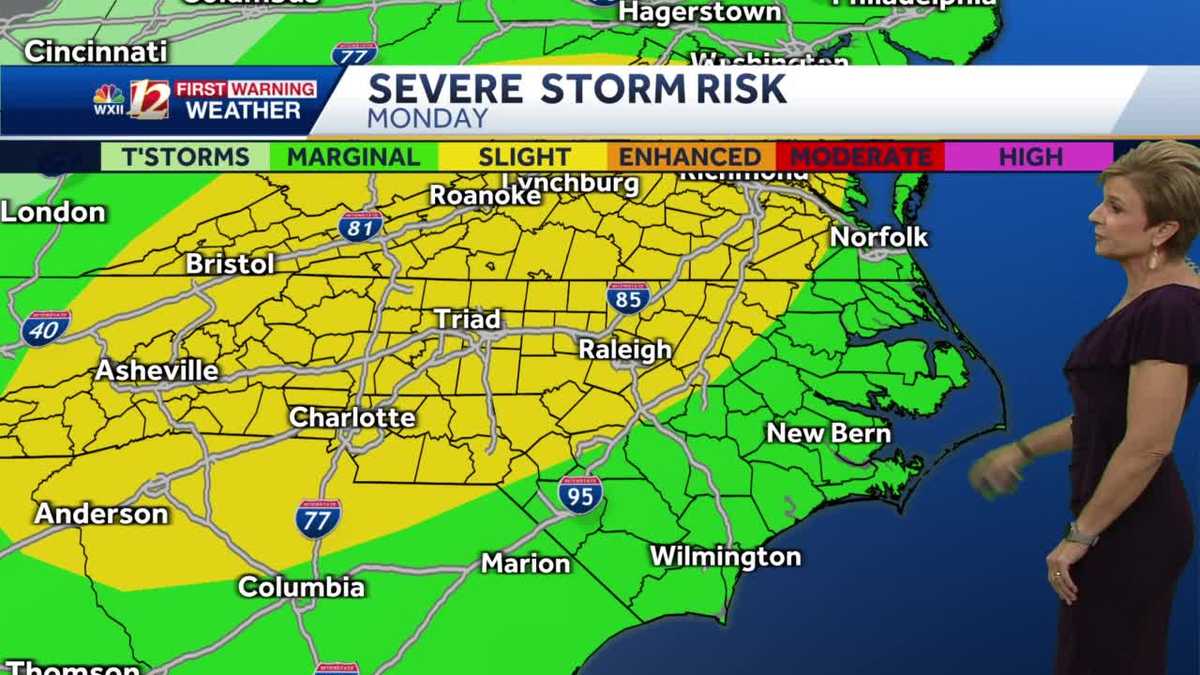 WATCH: Severe storm risk late Monday