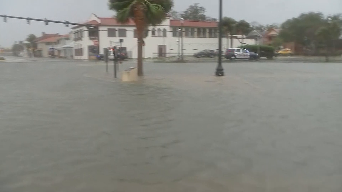 Hurricane Irma's massive waves crash over Florida sea wall