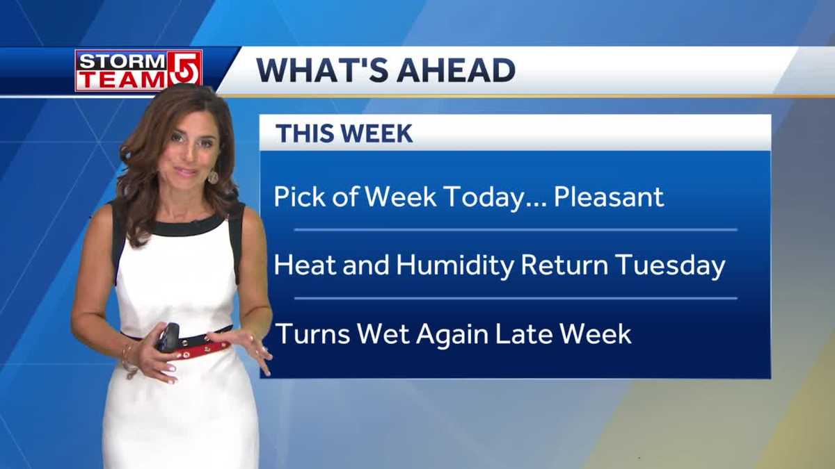 Video: Pleasant Monday before heat, humidity return