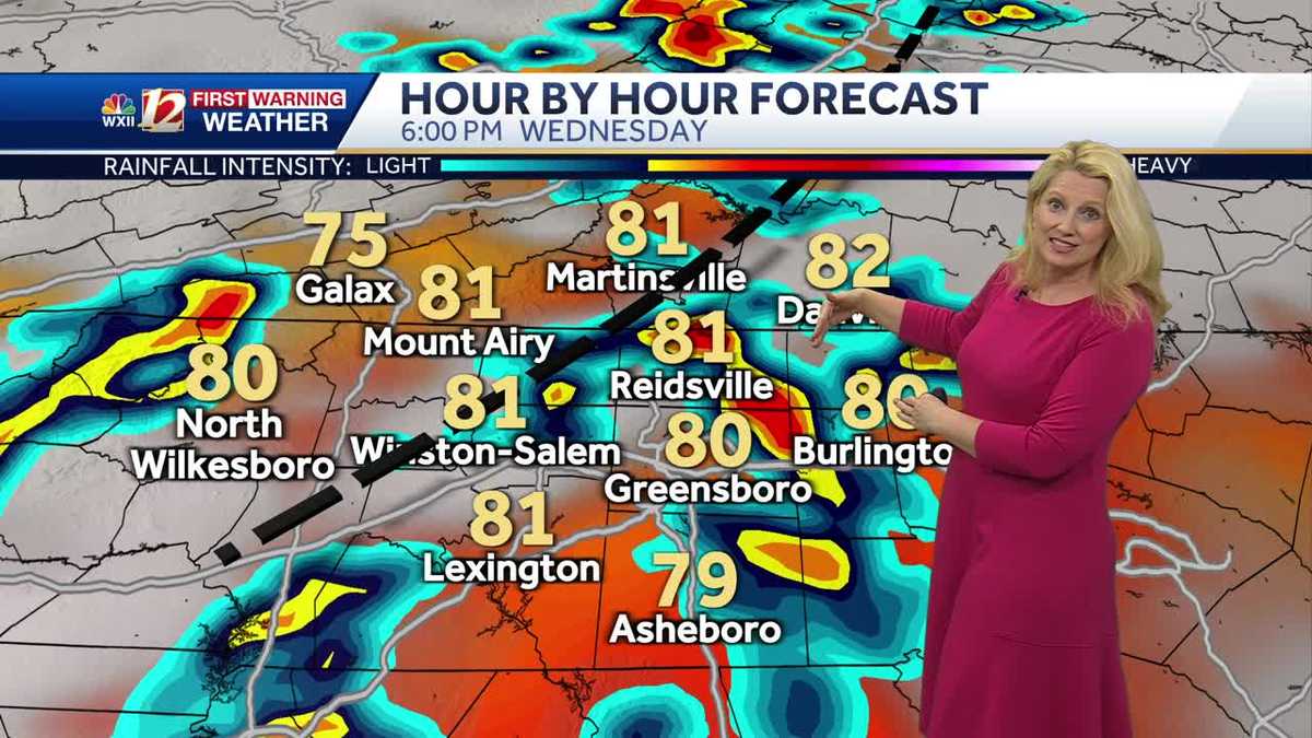 Scattered rain overnight, stormy on Wednesday in North Carolina