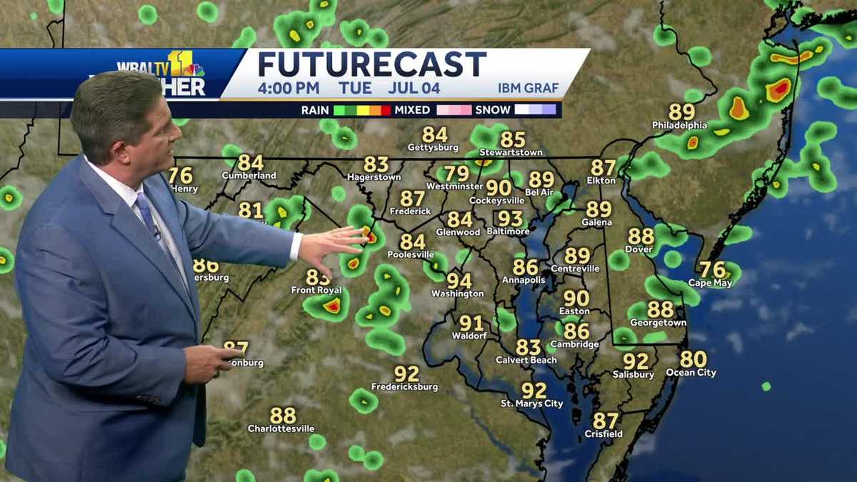 Baltimore weather: July Fourth fireworks forecast