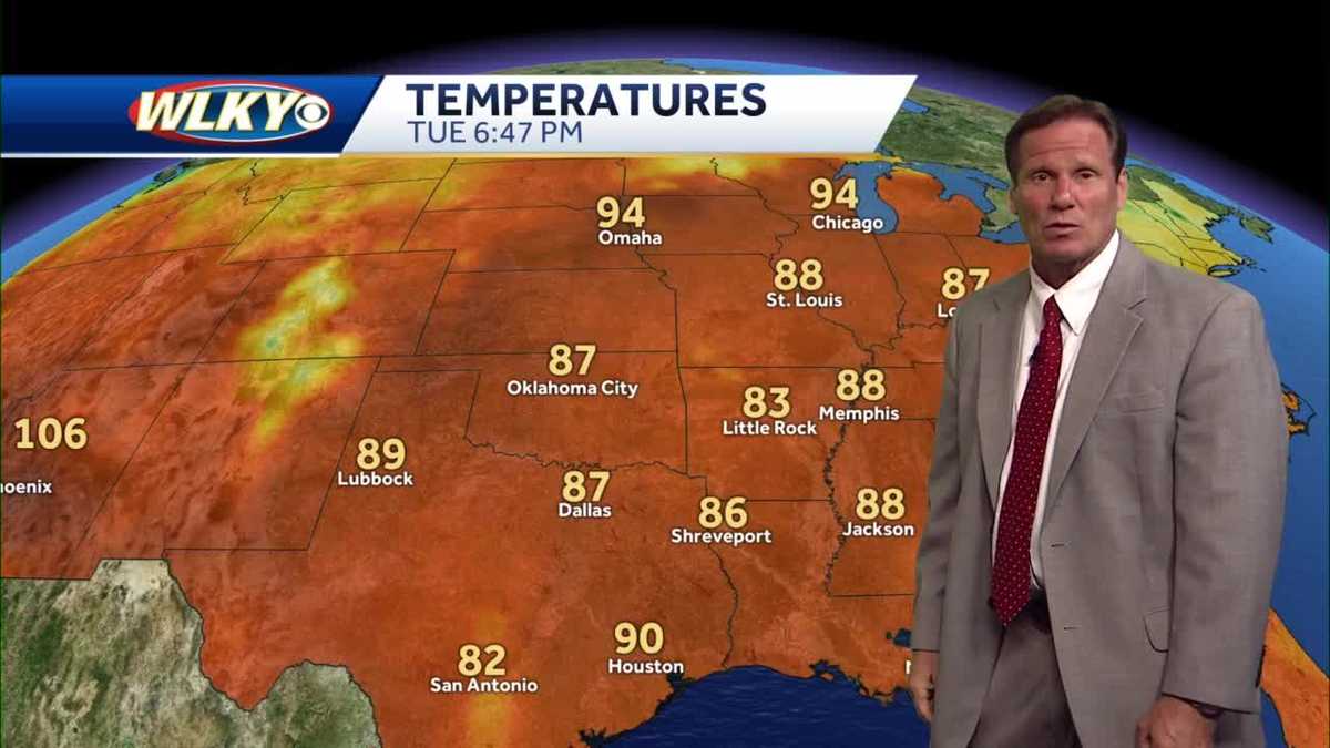 Temperatures heading for the 90s