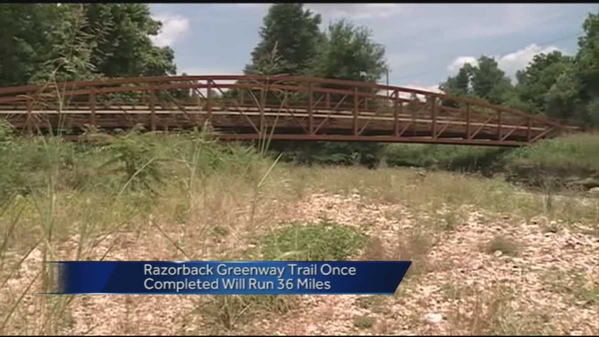 Several miles of the Razorback Greenway are still under construction.
