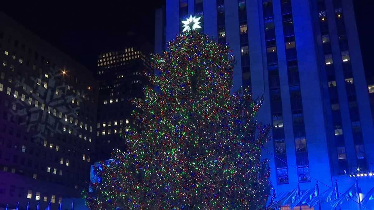 Watch: Stars light up Rockefeller Center tree