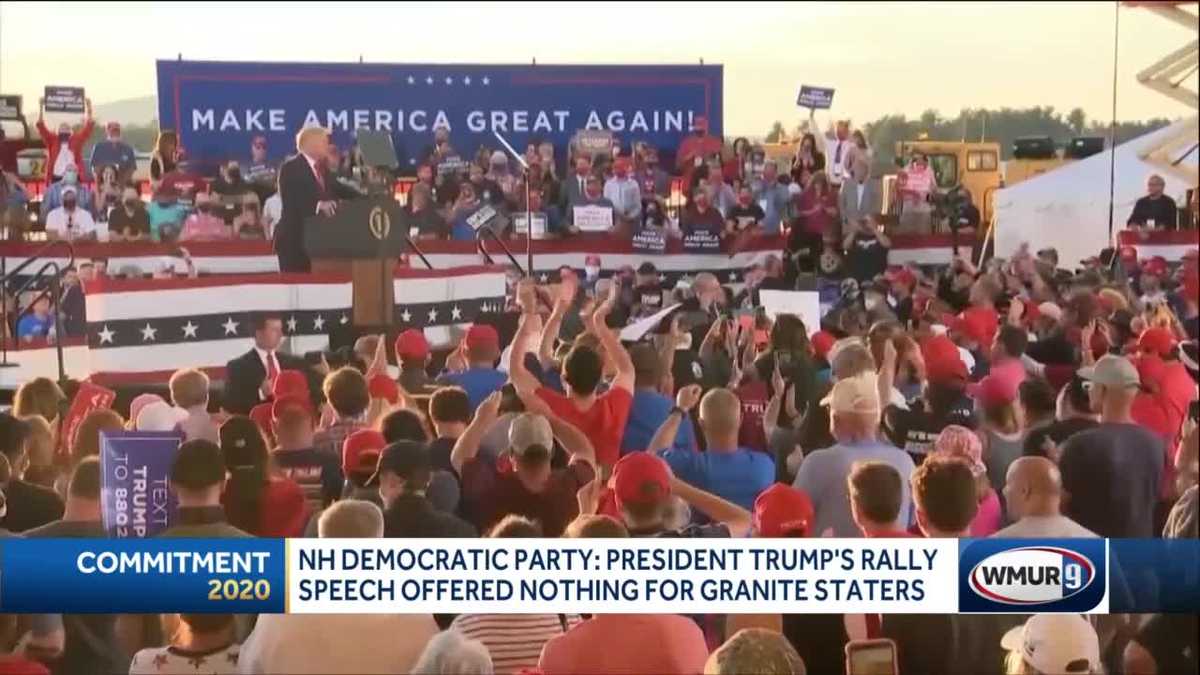 Democratic Party Responds To Trumps New Hampshire Rally