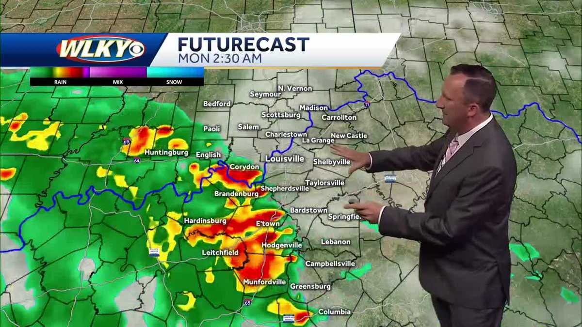 Rain develops late tonight and continues into Monday