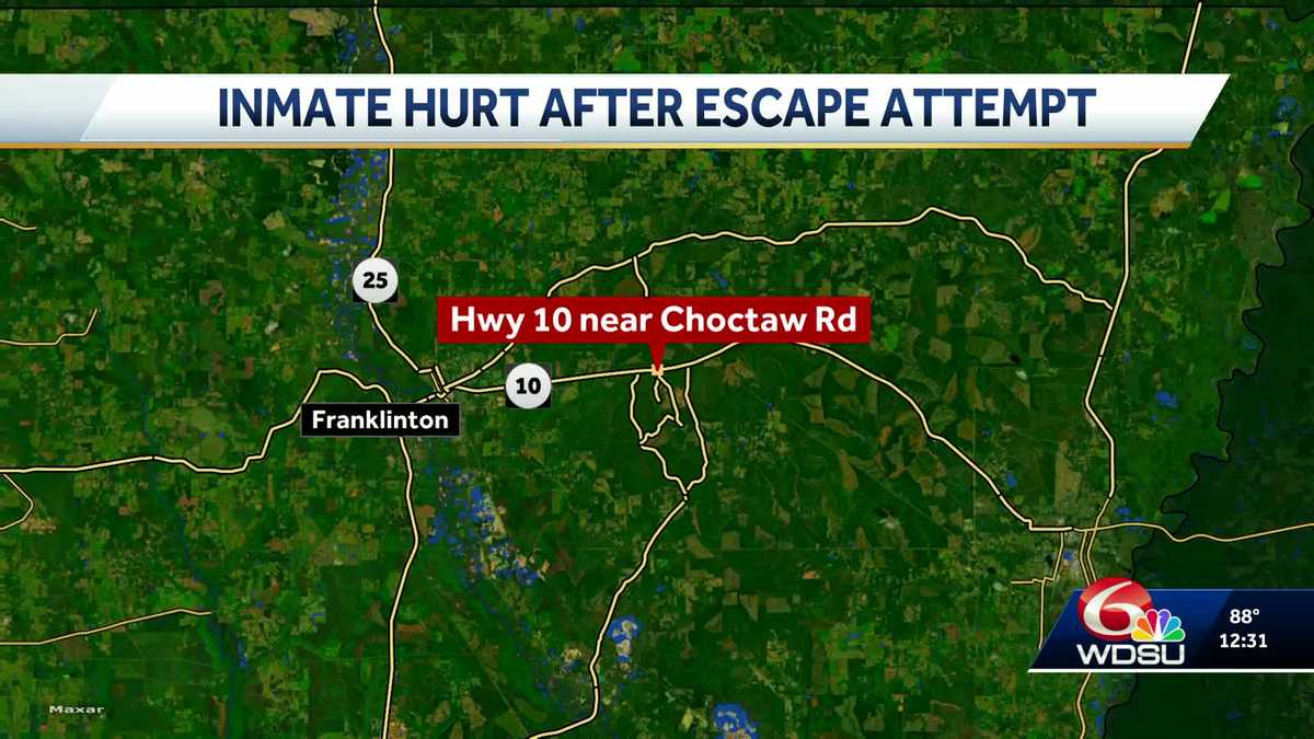 Inmate critically injured after escape attempt in Louisiana