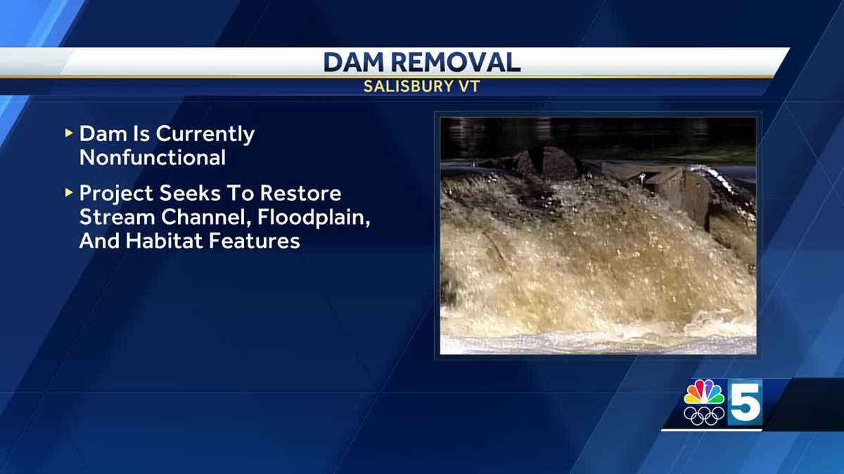 Wainwright Mill Dam in Salisbury, VT to be removed