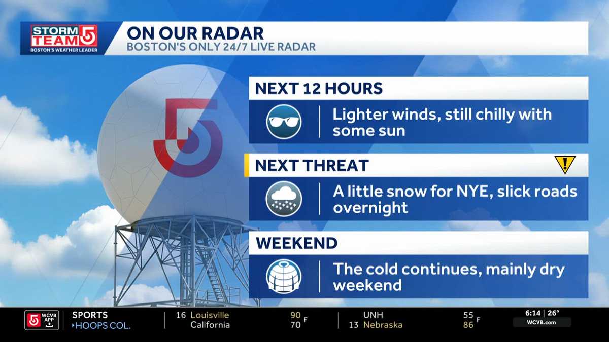 Video: A little snow for New Year's Eve