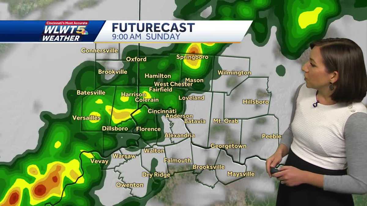 Sunday showers and storms