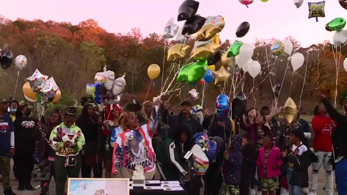 Birmingham toddler Major Turner balloon release 3rd birthday