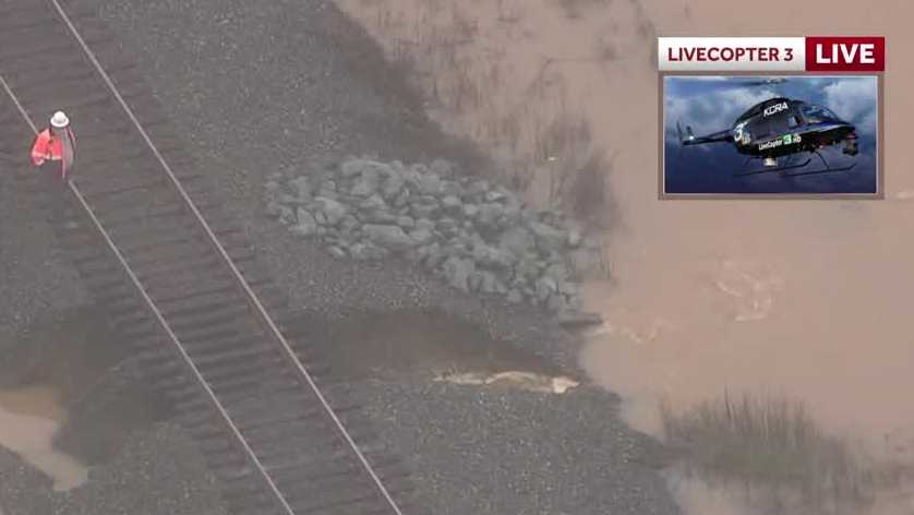 Watch: Water flows under railroad tracks off Highway 65 in Wheatland Watch: Water flows under railroad tracks off Highway 65 in Wheatland
