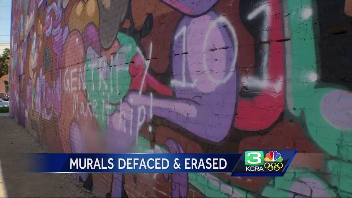 Murals defaced and erased in Sacramento after festival