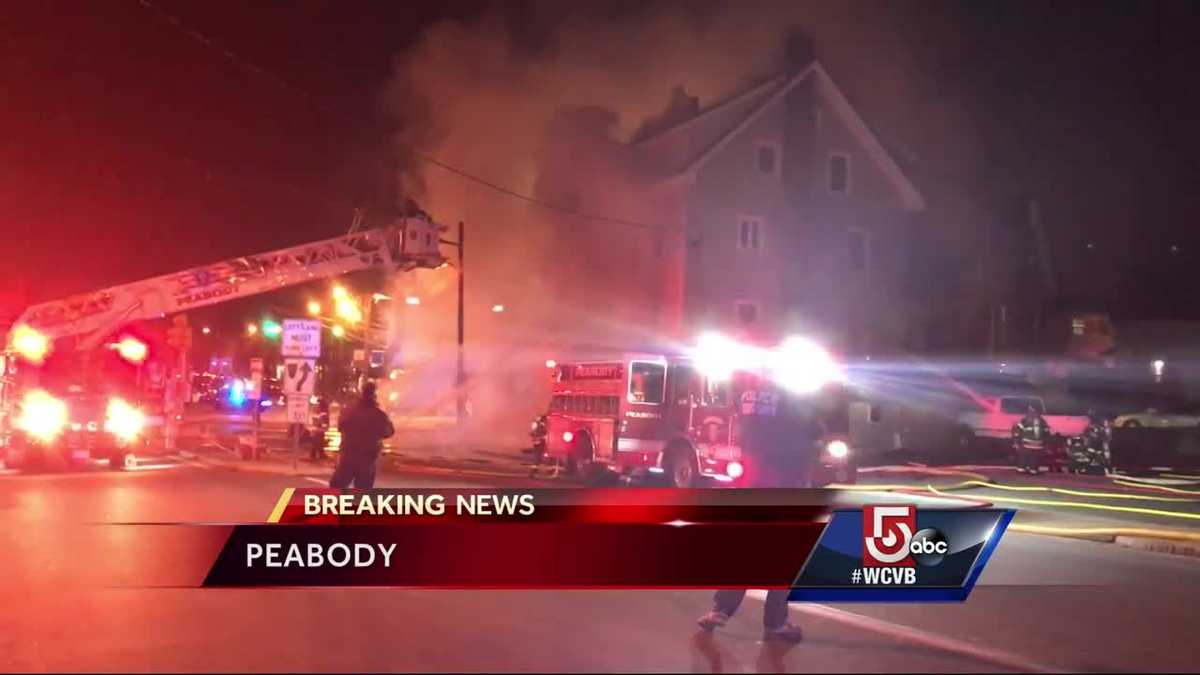 3-alarm fire in Peabody