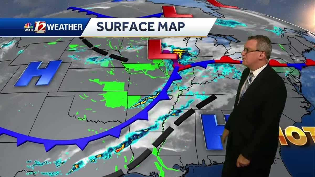 WATCH: Hot weather breaks down, storm chances