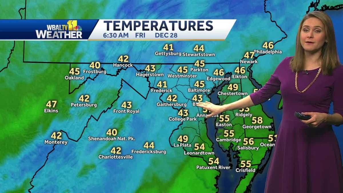 Steady rain throughout Friday
