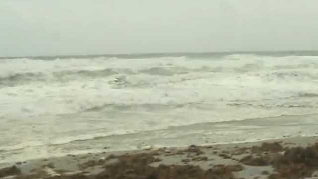 Rough surf pounding Boca Raton beaches
