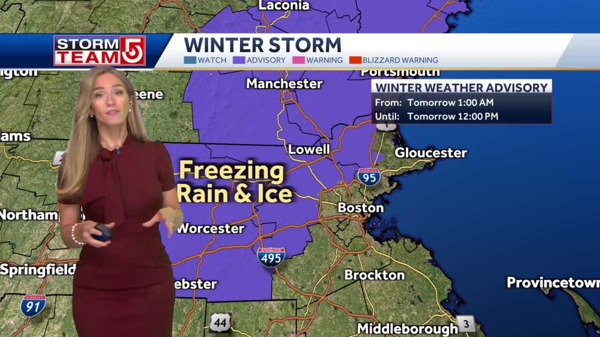 Video: Icy, wet start to Wednesday