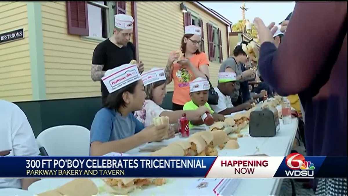 Check out this 300-foot po'boy celebrating New Orleans 300th birthday