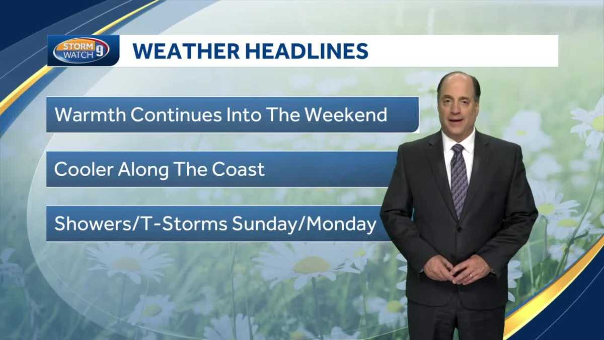 Update Warmth Continues Into Weekend