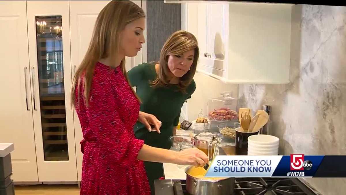 Maria Stephanos compares Baklava recipes with Jason Varitek's wife