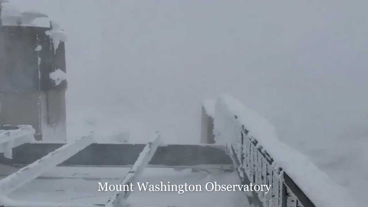 WATCH: Blizzard conditions on Mount Washington!