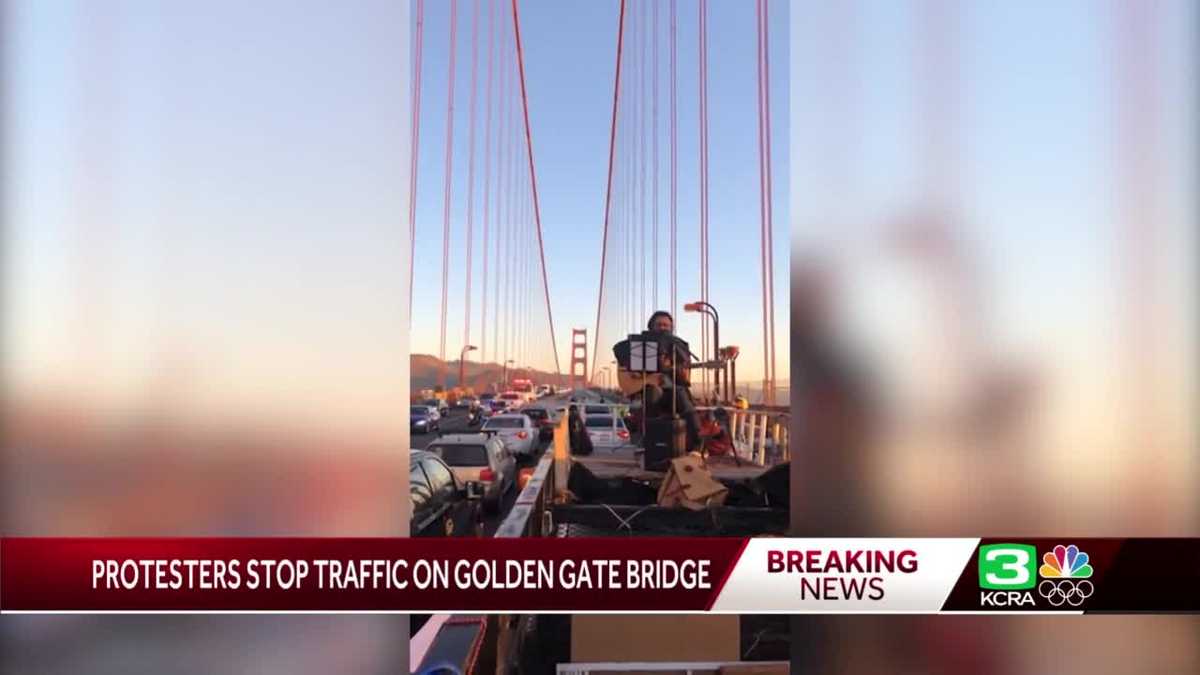 Protesters Block Golden Gate Bridge During Morning Rush