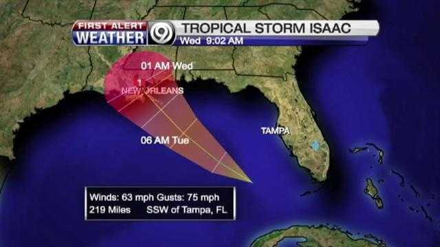 Tracking Isaac as it makes its way towards the Gulf Coast