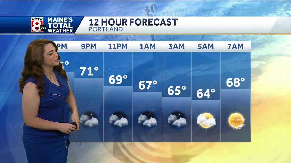 Comfy evening, stray shower possible Sunday