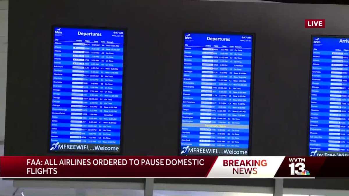 FAA pauses airline departures due to computer glitch