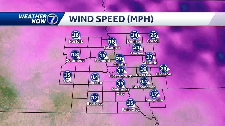Impacts continue Sunday afternoon with breezy conditions