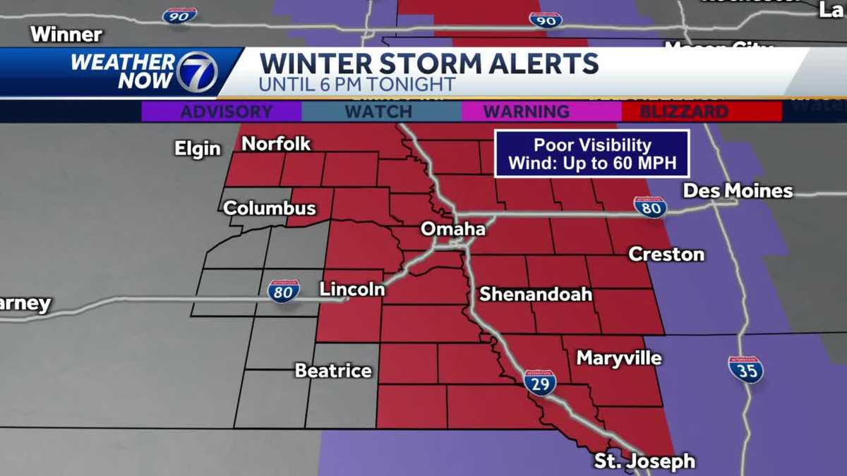 Blizzard conditions continue into Friday evening