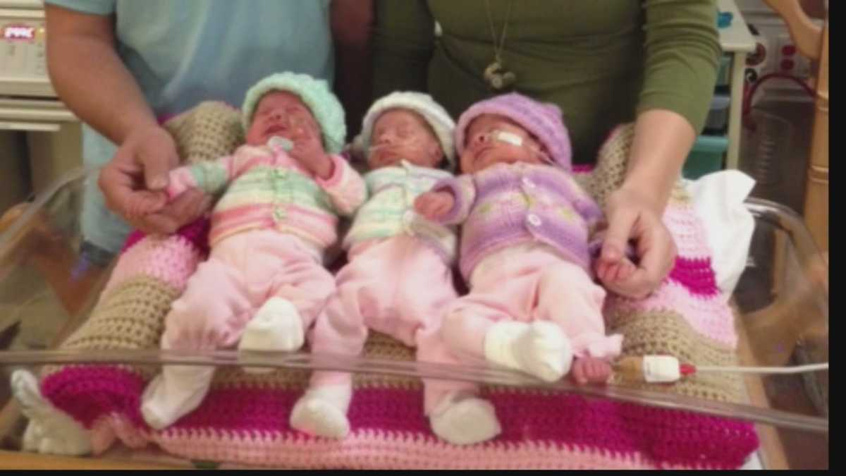 Identical triplets from Wisconsin turning 1