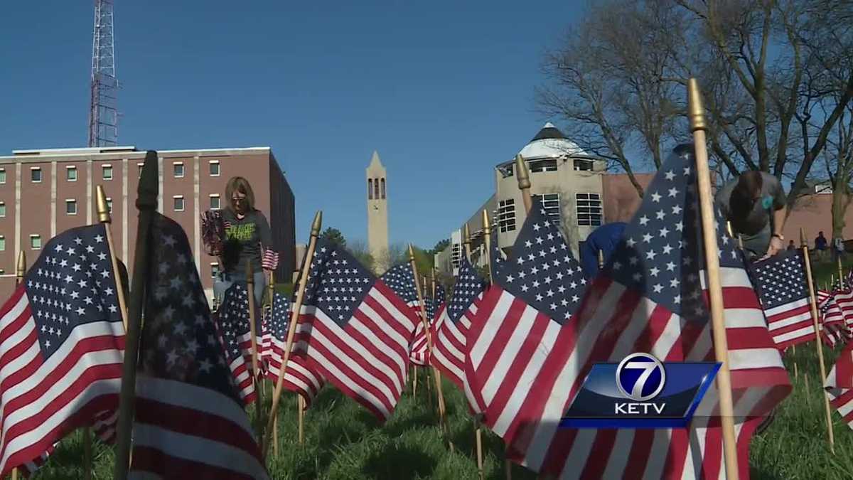 Flags for fallen service members