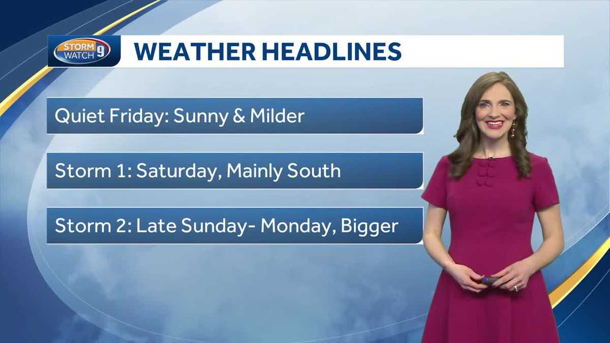 Watch: Quiet Friday as snow chances approach